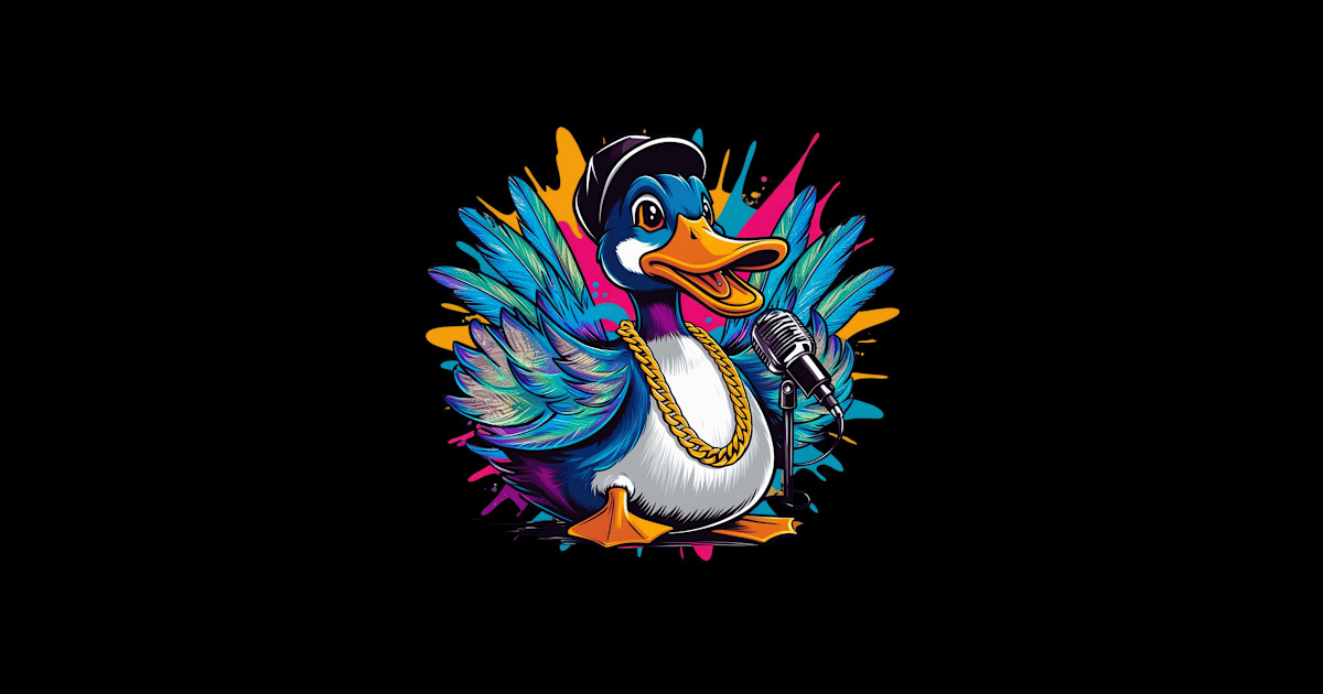 Rapper Duck - Rapper Duck - Sticker | TeePublic