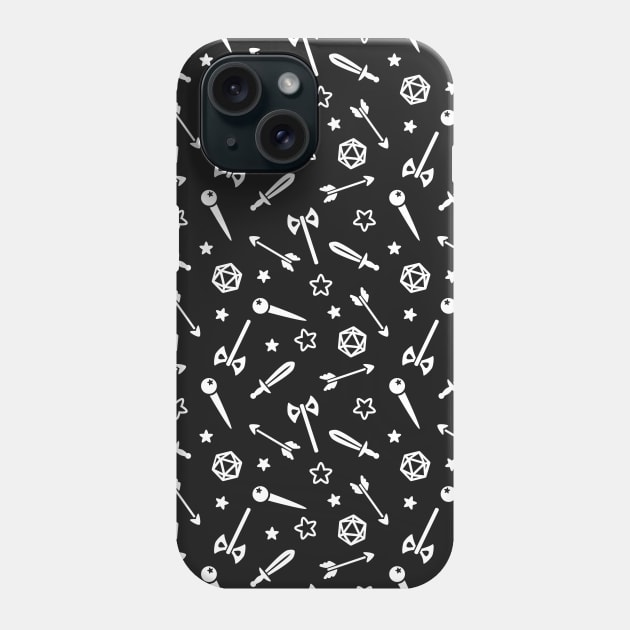 Abyss Black Adventurer Pattern - Dnd - Phone Case | TeePublic