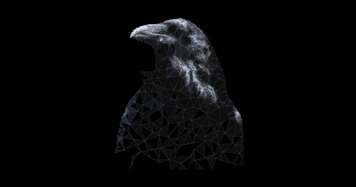 Low Poly Crow - Crow - Sticker | TeePublic