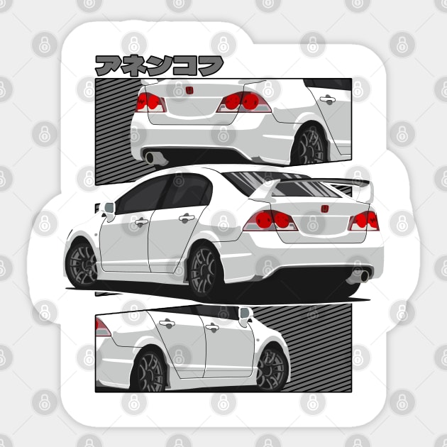 Honda Civic fd - Honda - Sticker | TeePublic