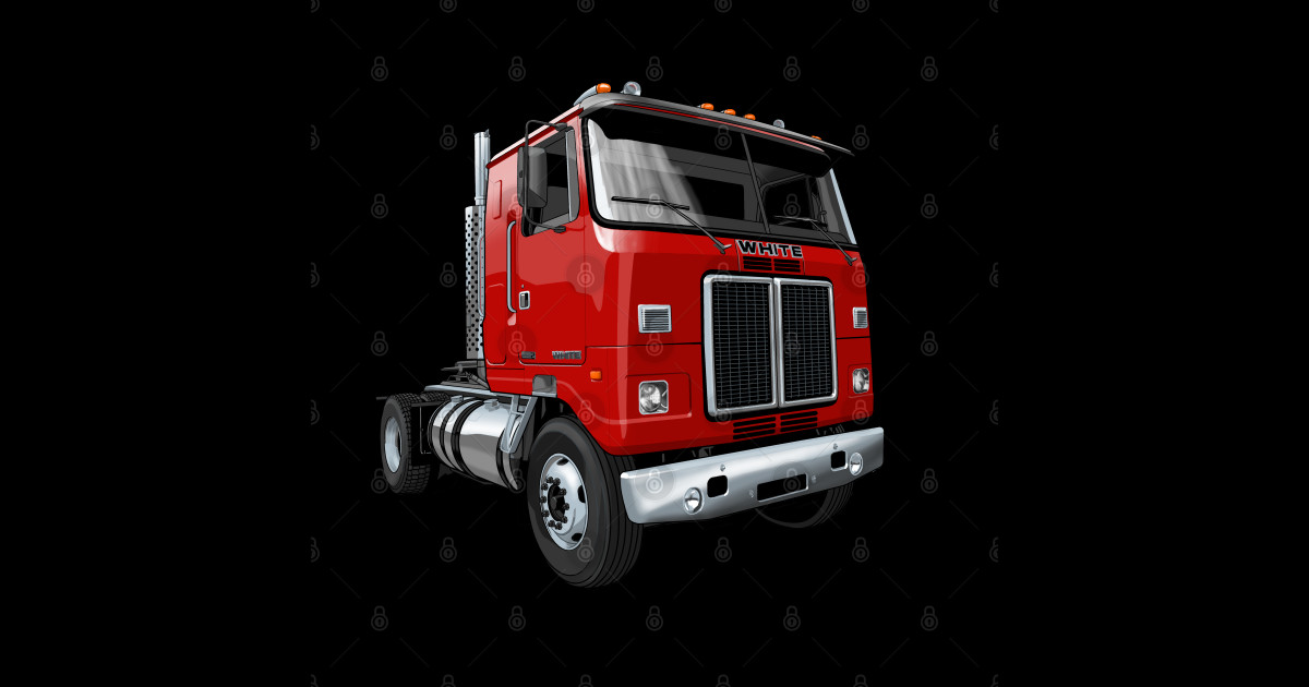 1980 White Road Commander 2 Cabover Truck in red - Classic White Truck ...