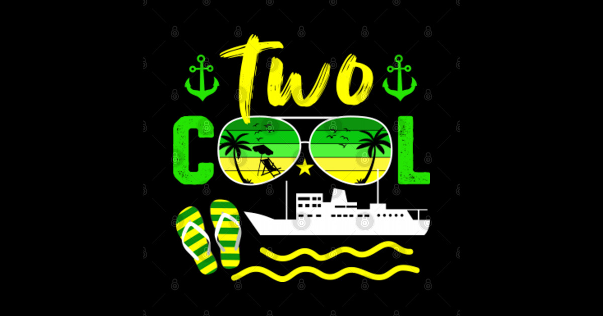 Two cool 2nd birthday - 2nd Birthday - Sticker | TeePublic