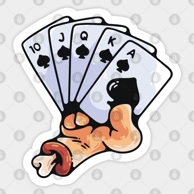 The Royal Flush - Royal Flush - Sticker | TeePublic