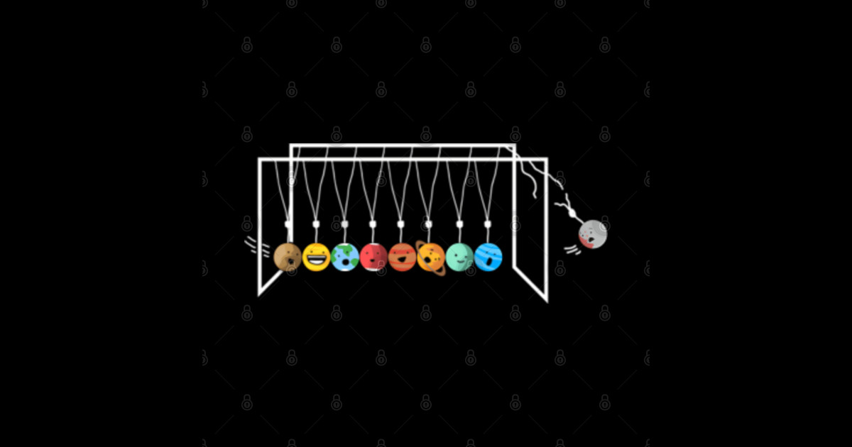 Astrophysicis Planets Newtons Cradle - Newtons Cradle - Sticker | TeePublic