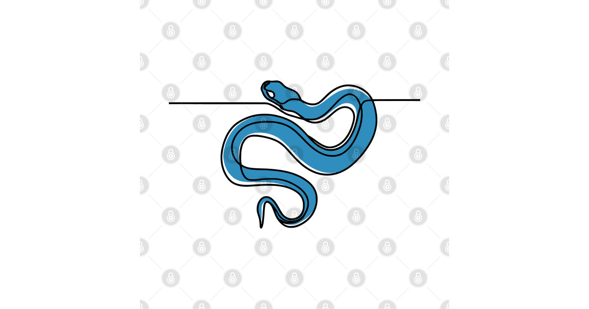 Blue Insularis Viper Snake Line Drawing - Viper - T-Shirt | TeePublic