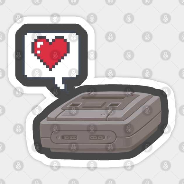 16 BITS LOVE - Snes - Sticker | TeePublic