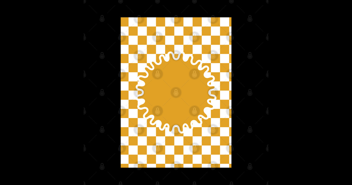 90s Checkerboard - Yellow 2 - Checks - Sticker | TeePublic