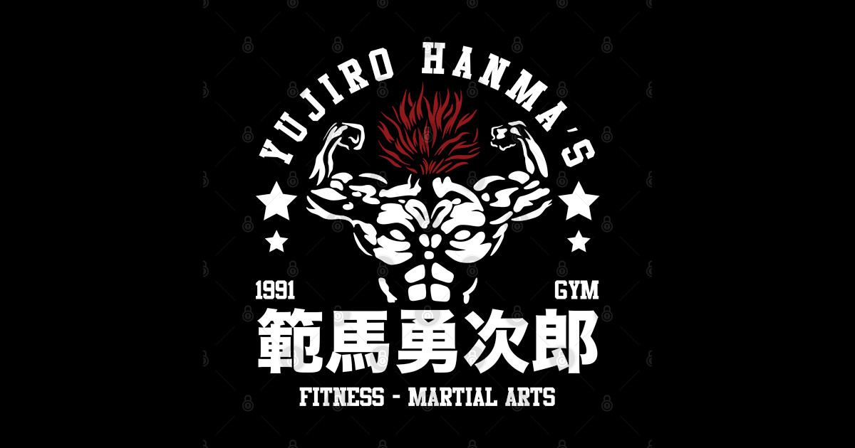 yujiro hanma's gym - back version - Baki - Sticker | TeePublic