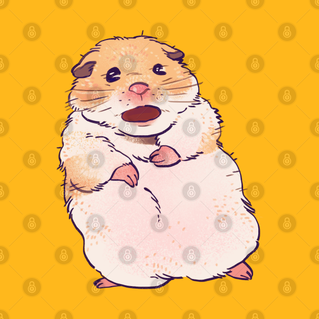 scared screaming shook hamster meme - Hamster - T-Shirt | TeePublic