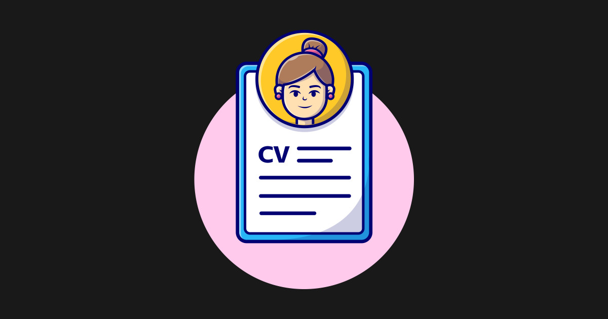 Curriculum Vitae Cartoon Vector Icon Illustration (2) - Cv - T-Shirt ...