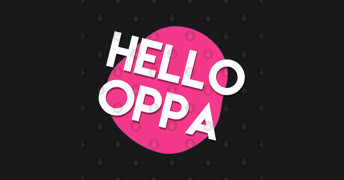 Hello oppa cute graphic - Oppa - T-Shirt | TeePublic