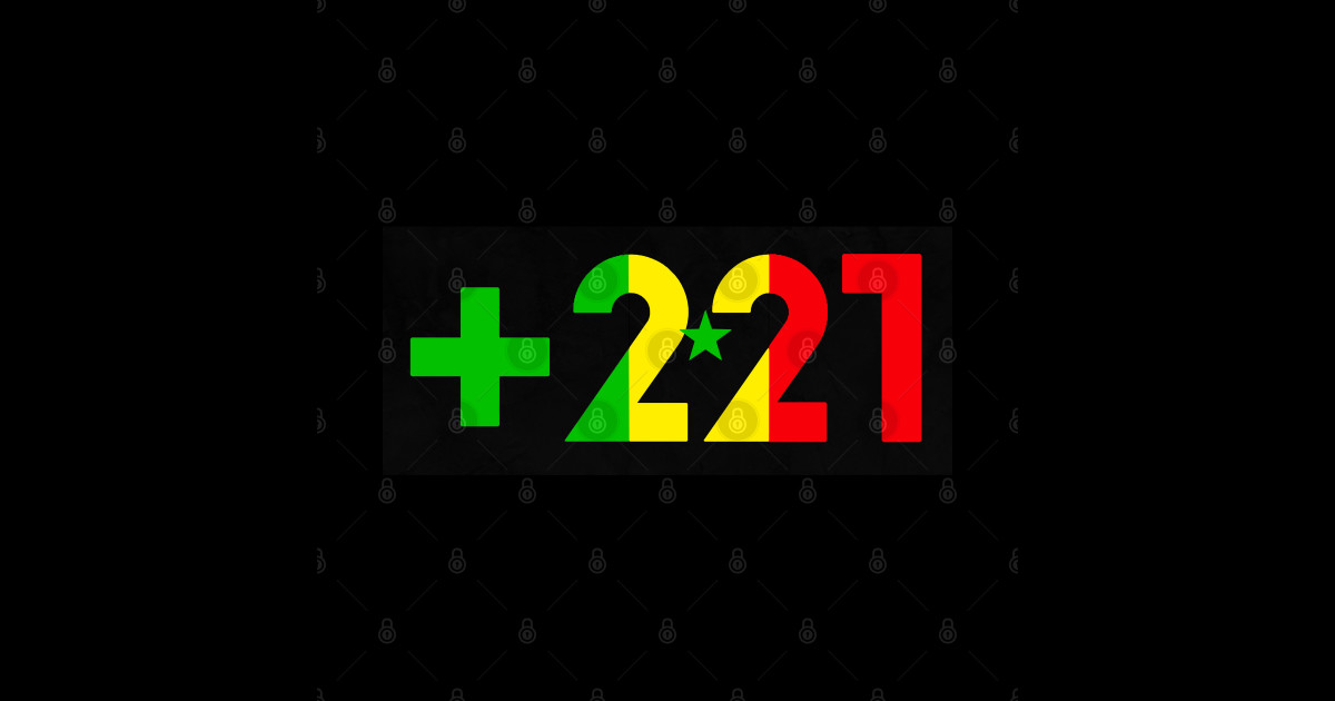 +221 Country calling code SENEGAL - Senegal - Sticker | TeePublic