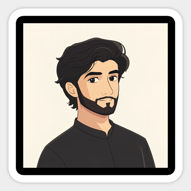 Pakistani man | Anime style - Pakistani Man - Sticker | TeePublic
