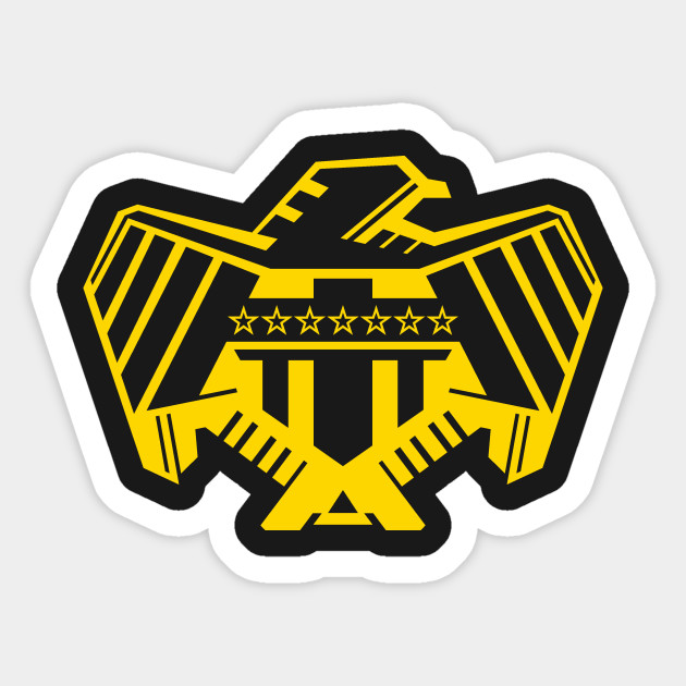 Hall of Justice - Dredd - Sticker | TeePublic