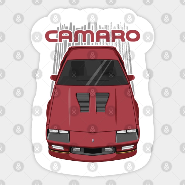 Camaro 3rd gen - dark red - Camaro Iroc Z - Sticker | TeePublic