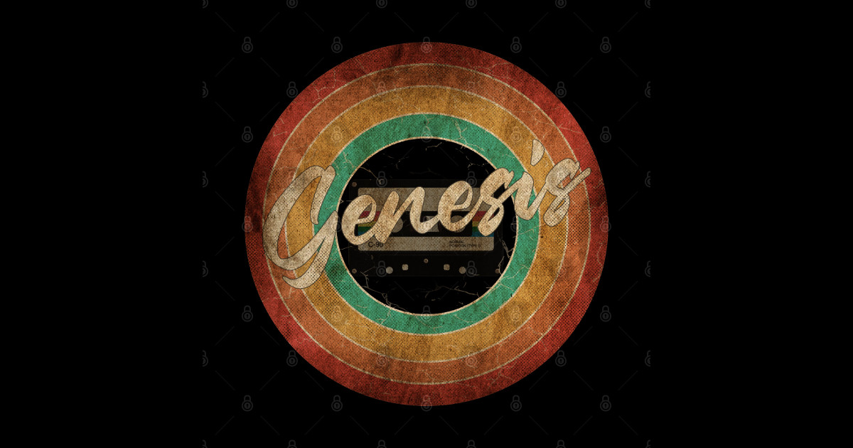 Genesis Vintage Circle Art - Genesis - Sticker | TeePublic