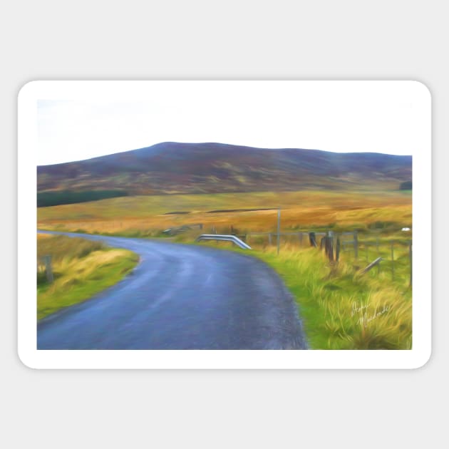 Highland Road - Scottish Highlands - Sticker | TeePublic