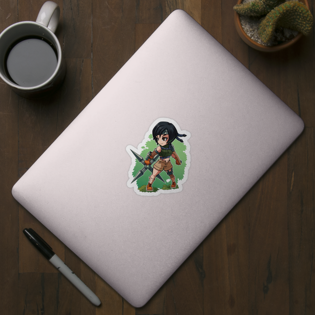 Yuffie Chibi - Yuffie Kisaragi - Sticker | TeePublic