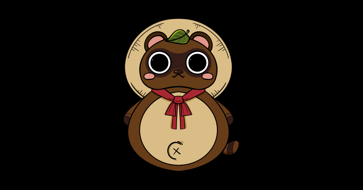 Cute Japanese Tanuki cartoon design - Otaku Clothes - Sticker | TeePublic