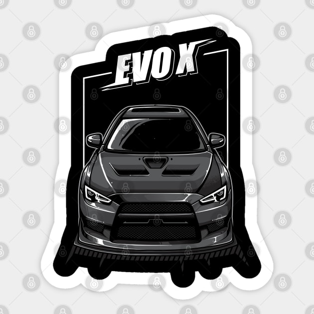 Mitsubishi Evo X - Mitsubishi Evo - Sticker | TeePublic