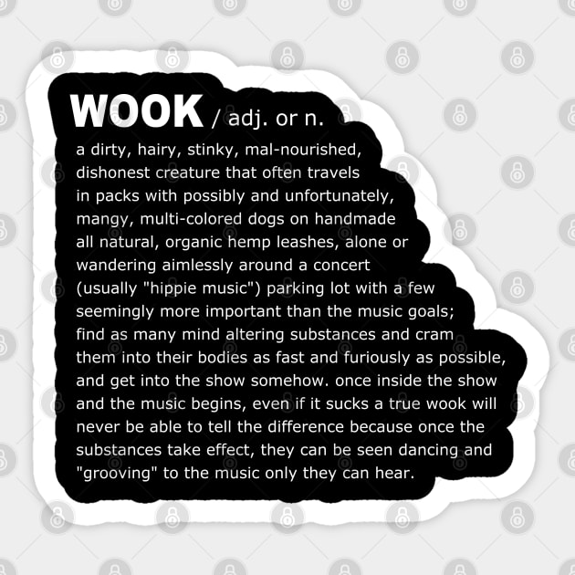 Definition of a Wook - Wook - Sticker | TeePublic