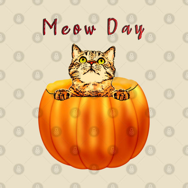 Cat Day Meow Day - Cat Lover - T-Shirt | TeePublic