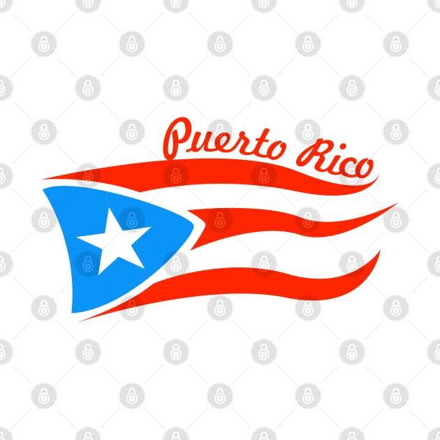 Puerto Rico Flag Simple with Text - Puerto Rico - T-Shirt | TeePublic