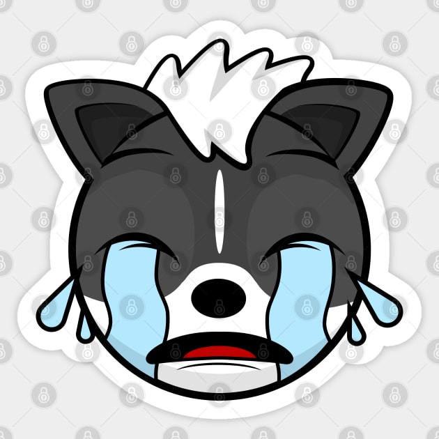 Crying Skunk Melville - Moulemote - Sticker | TeePublic