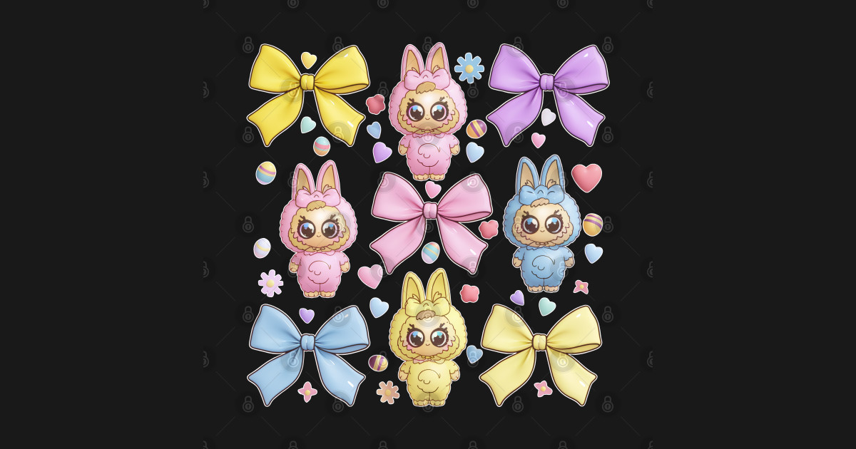 Labubu Easter Coquette Bow Cute Doll For Kids Girls - Labubu Easter ...
