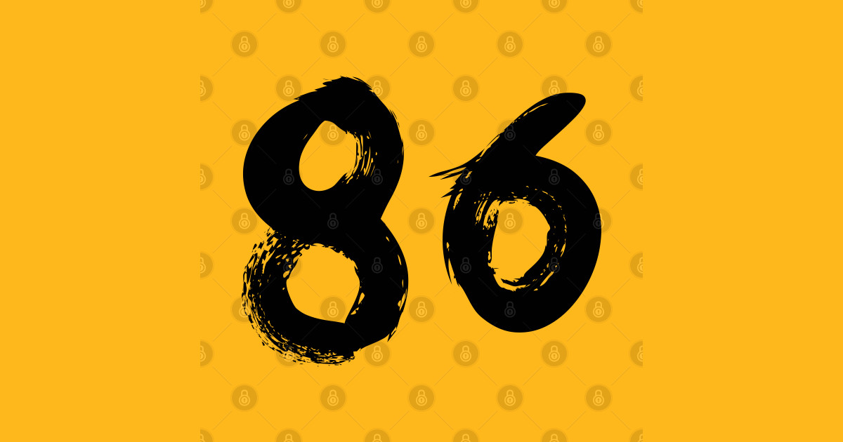 Number 86 - 86 - T-Shirt | TeePublic