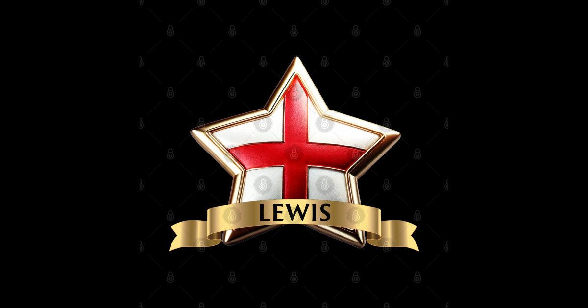 Lewis Star Crest Shining English Heritage with Bold Family Pride ...