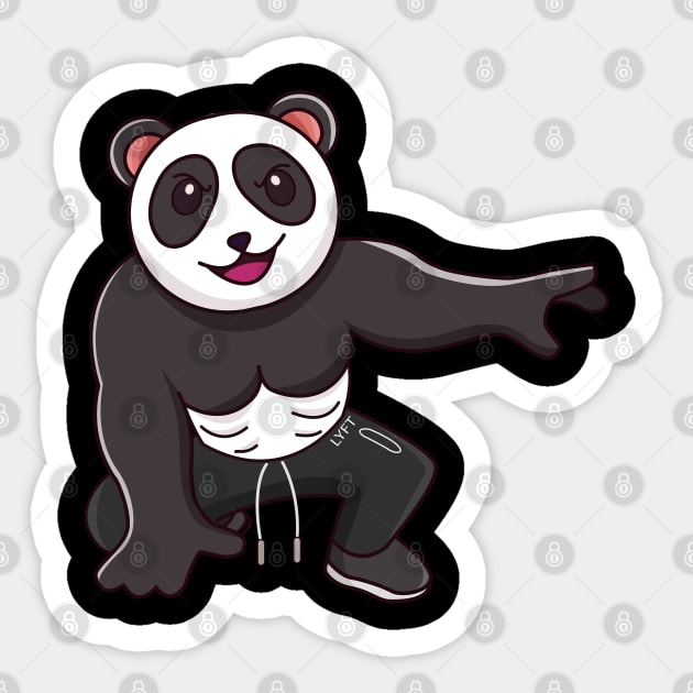 Epic Panda Pose - Pandashirt - Sticker | TeePublic
