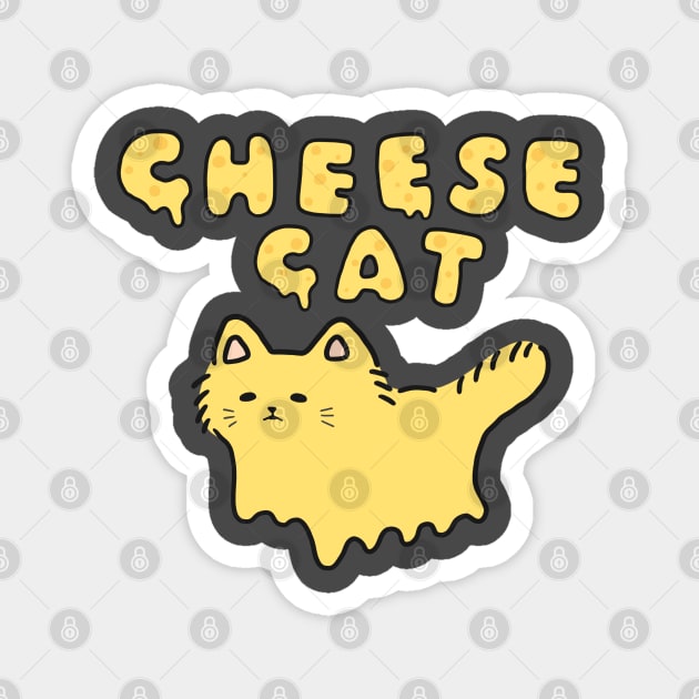Cheese Cat Neko Kawaii Melting Cat Meme Logo Art - Cheese - Magnet ...