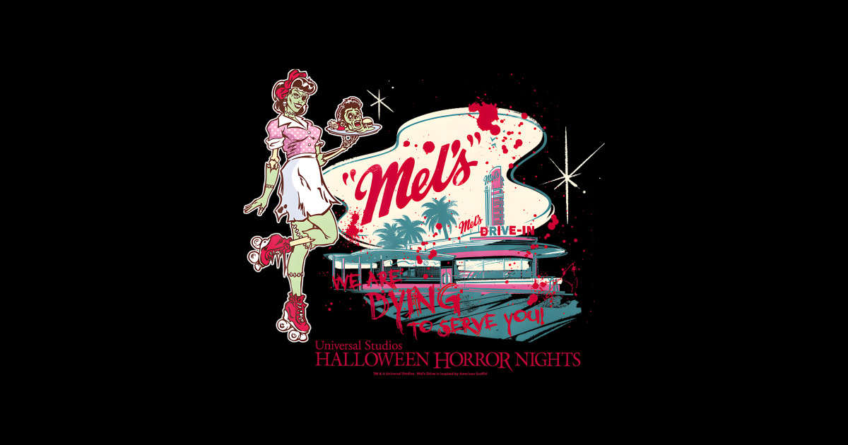 Mels Drive-In Zombie Carhop - Zombie Carhop Art - Sticker | TeePublic