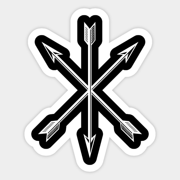 Arrows cross - Arrows - Sticker | TeePublic