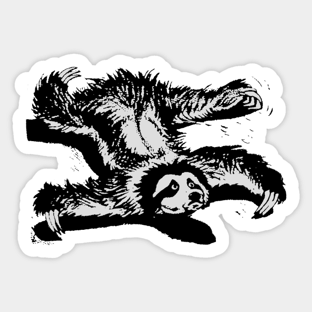 SAD SLOTH prehistoric three toed sloth from vintage artwork - Sloth ...