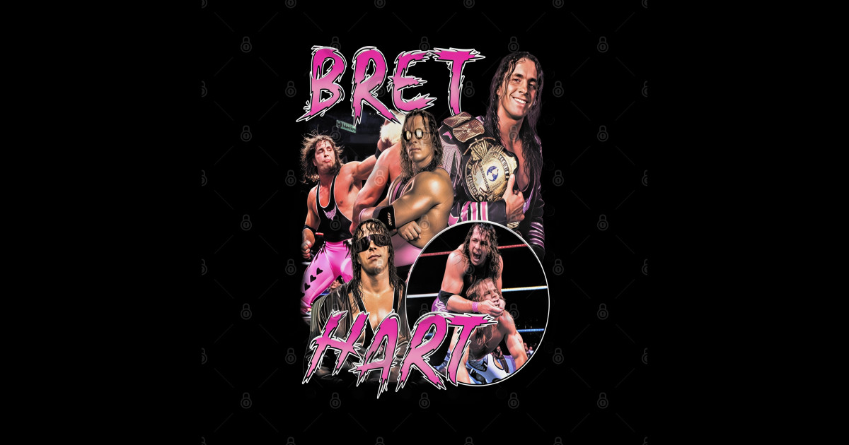 Bret Hart Vintage Bootleg - Bret Hart - Sticker | TeePublic