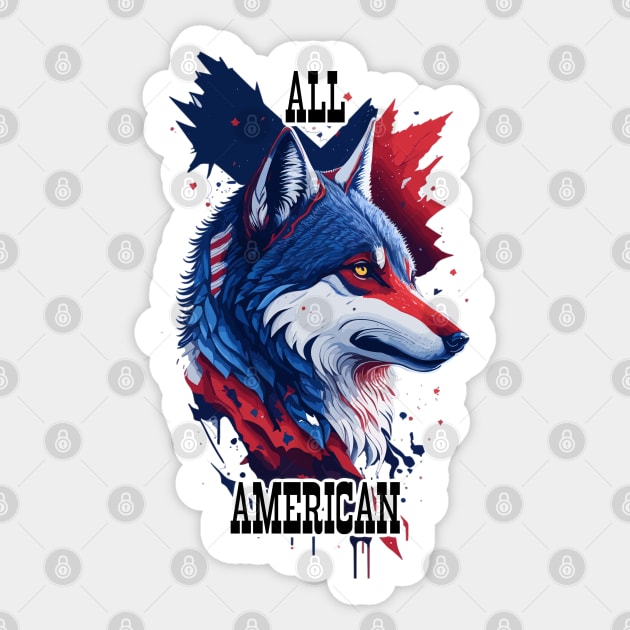 All American Forth of July Wolf Star Spangled Banner - All American ...