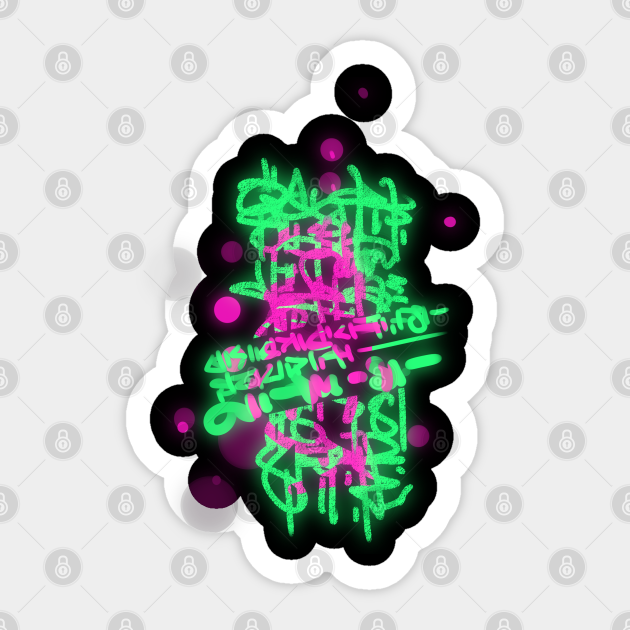 NEON GRAFFITI - Graffiti - Sticker | TeePublic