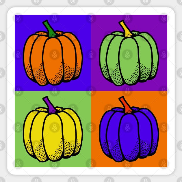 Pumpkin pop art - Pop Art Style - Sticker | TeePublic