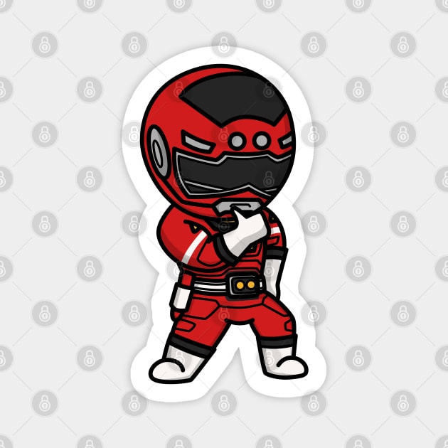 Red Racer Gekisou Sentai Carranger Chibi Style Kawaii - Super Sentai ...