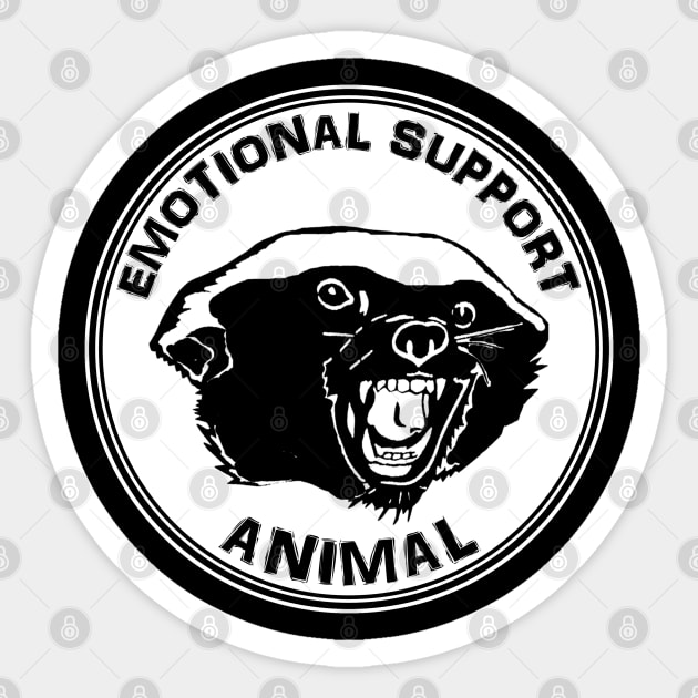 Emotional Support Animal - Honey Badger - Sticker | TeePublic