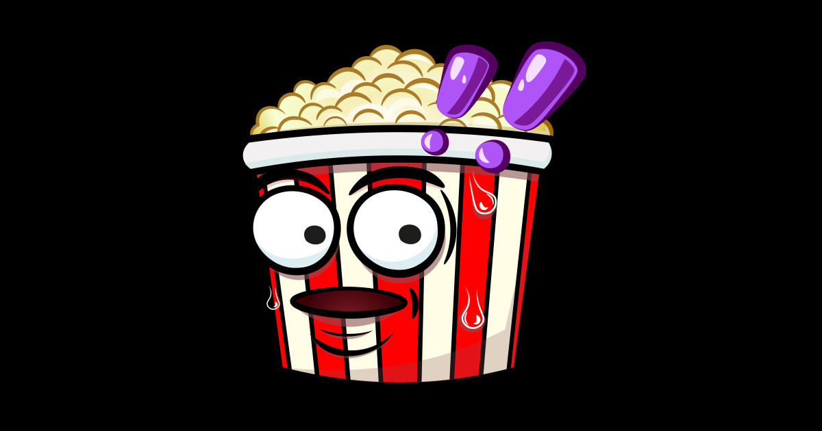 Scared Popcorn - Popcorn - Sticker | TeePublic