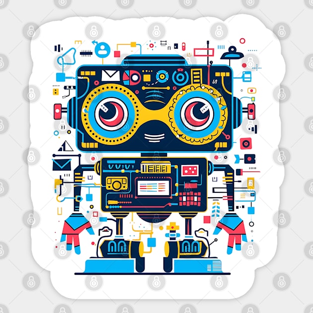 Powered by neural networks - Robots - Sticker | TeePublic