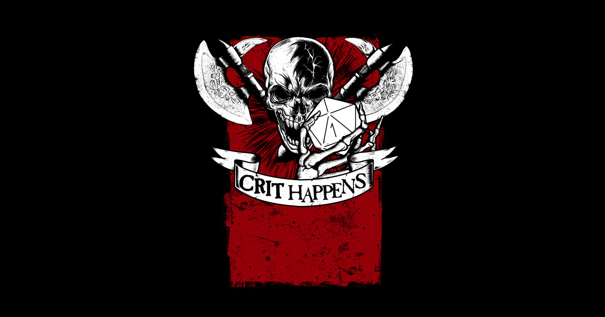 Crit Happens - Dungeonsanddragons - Sticker | TeePublic