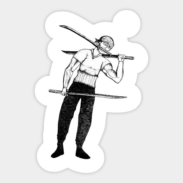Roronoa Zoro - Zoro Roronoa - Sticker | TeePublic