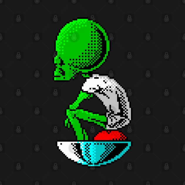 The Mekon Alien Leader 8 bit Art - 8bit - T-Shirt | TeePublic