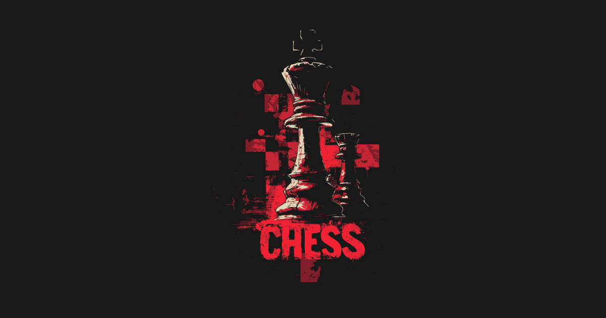 Bold Chess Battle - Artistic Chess Pieces T-Shirt Design - Chess Art ...