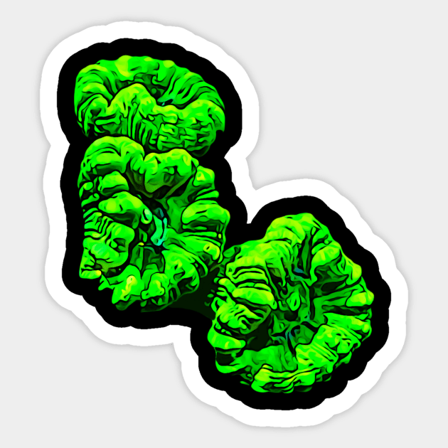 Kryptonite Candy Cane - Coral - Sticker | TeePublic