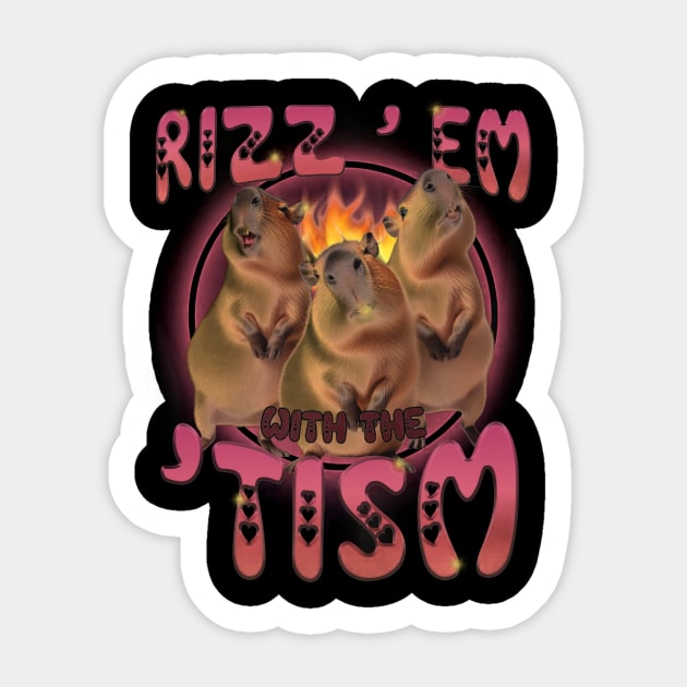 Rizz Em With The Tism Capybara Funny Capy Meme - Rizz Em With The Tism ...